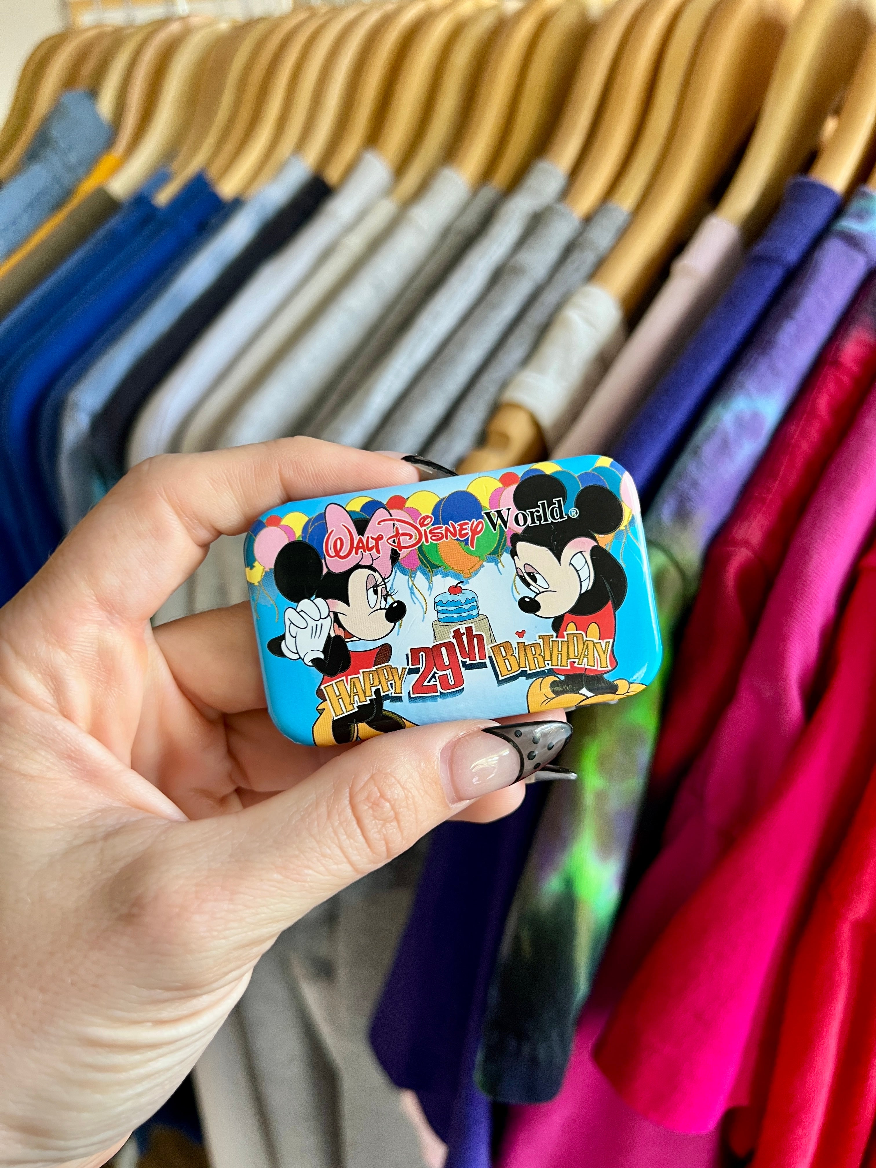 Happy 29th Birthday Mickey & Minnie Button – Stuck in Neverland Co.
